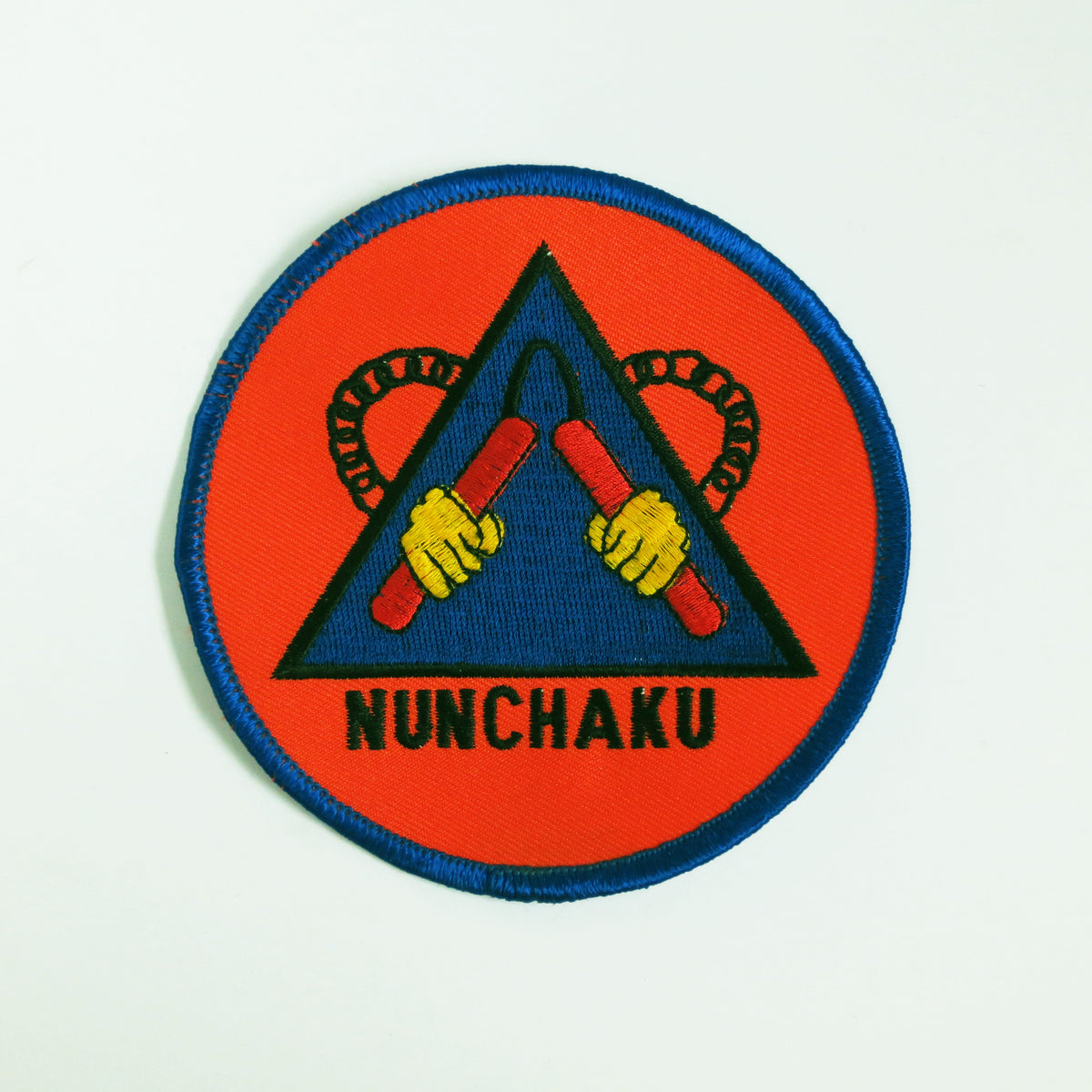 Nunchaku Patch - Red/Blue/Yellow - Embroidery Style - Cotton – Wing Lam Enterprises